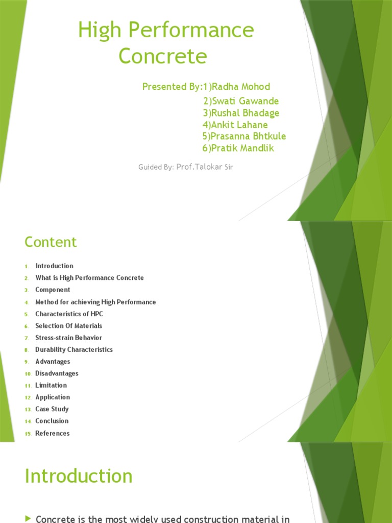 Disadvantages of High-Performance Concrete | PDF | Concrete | Materials ...