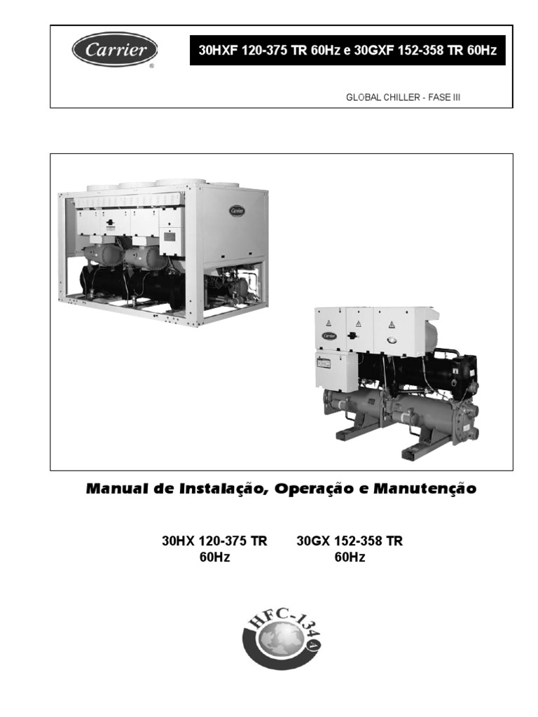 Manual de Instalação, Operação e Manutenção para Chillers da Série 30HX ...
