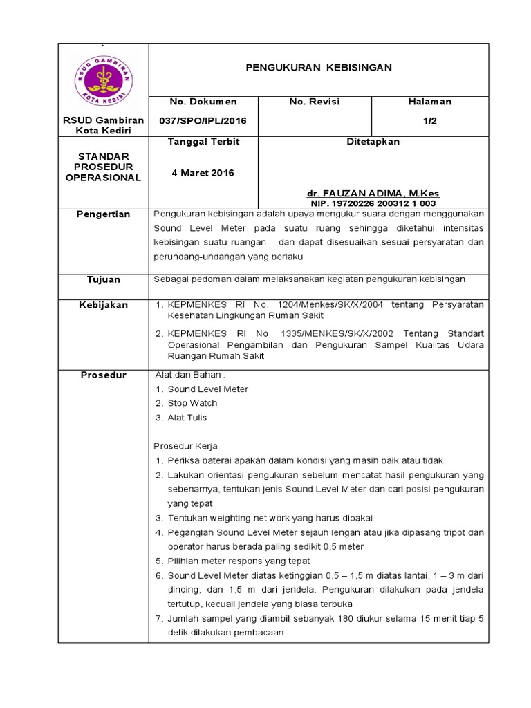 Pengukuran Kebisingan | PDF