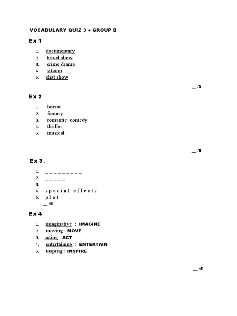 English Test 1 Group B | PDF