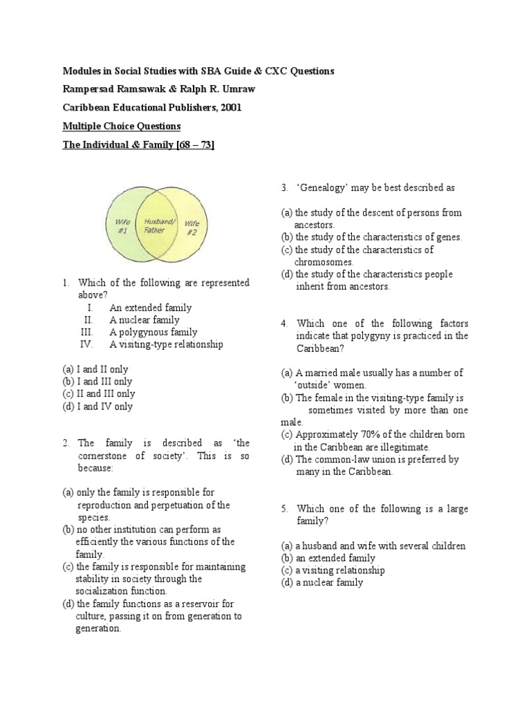 Social Studies Modules: Family Dynamics | PDF | Family | Marriage