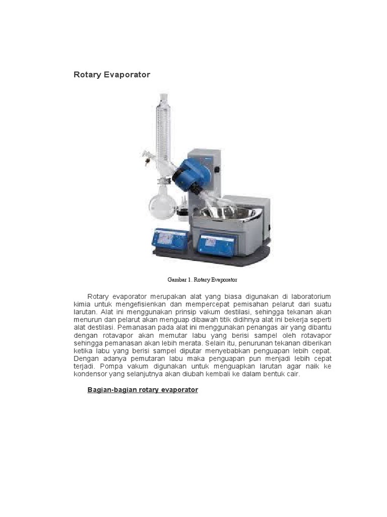 Bagian-Bagian Rotary Evaporator | PDF