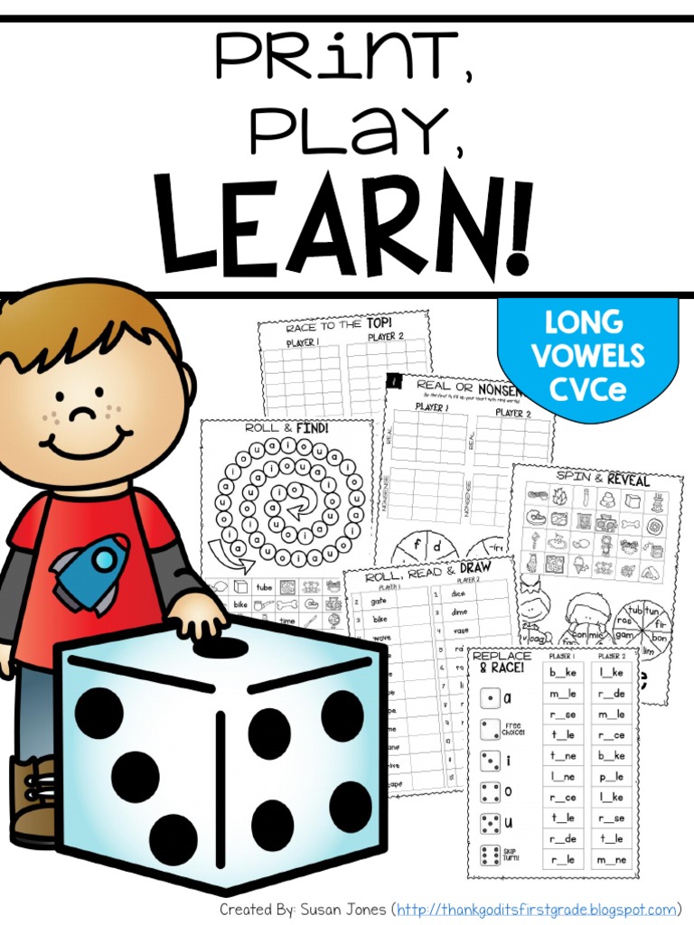 Long Vowels Cvce: Created By: Susan Jones | PDF | Human Communication ...