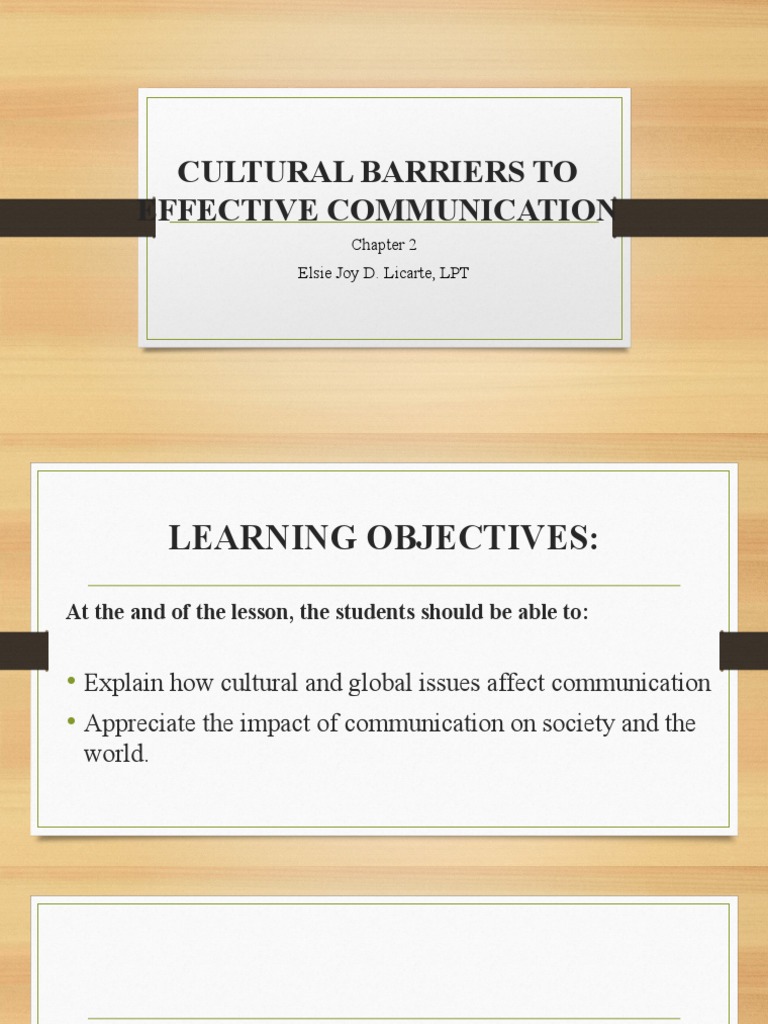 Cultural Barriers in Communication | PDF | Communication | Emotions