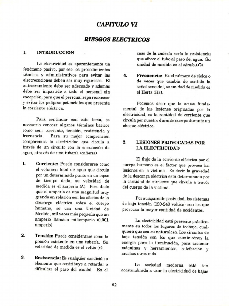 Riesgos Eléctricos Pdf Corriente Eléctrica Electricidad