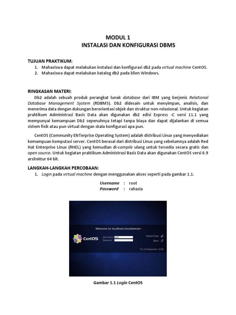 Modul 1 Instalasi Dan Konfigurasi DBMS | PDF