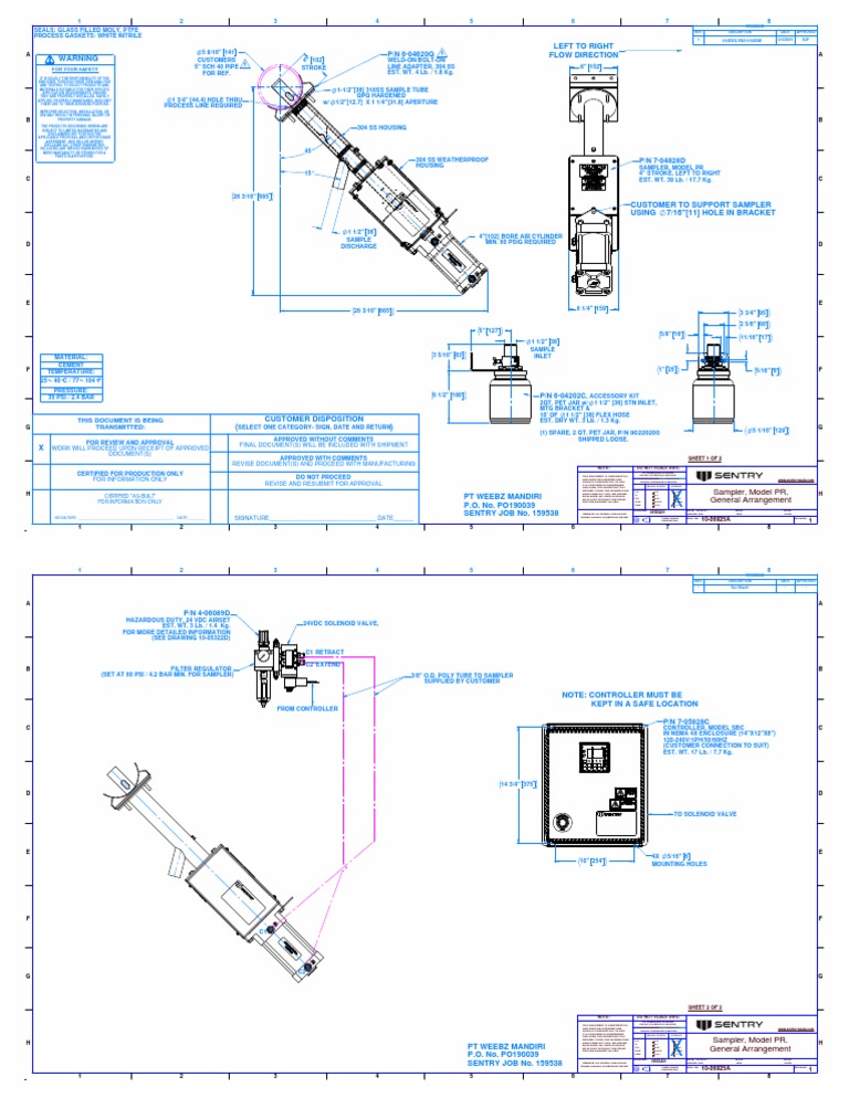 06925A01REV 1 - PR Sampler - General Arrangement | PDF