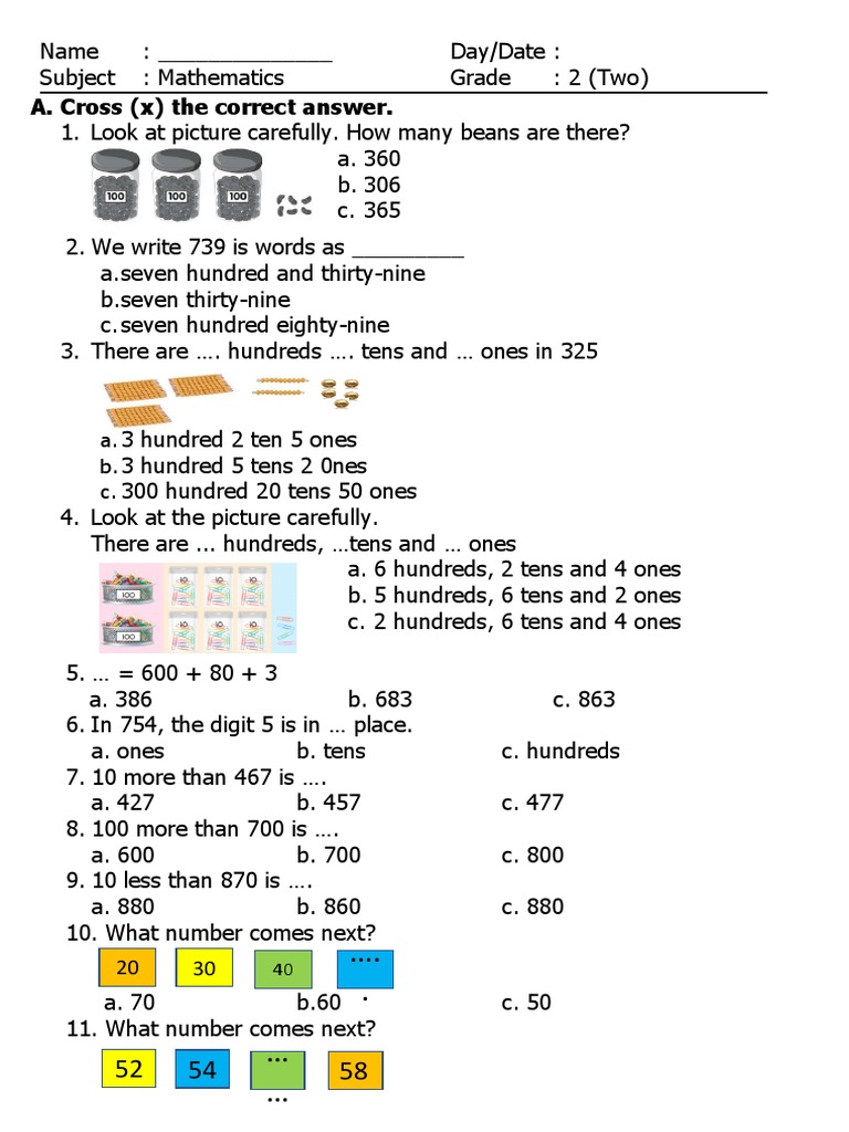 Mathematics Grade 2 | PDF | Mathematics | Arithmetic