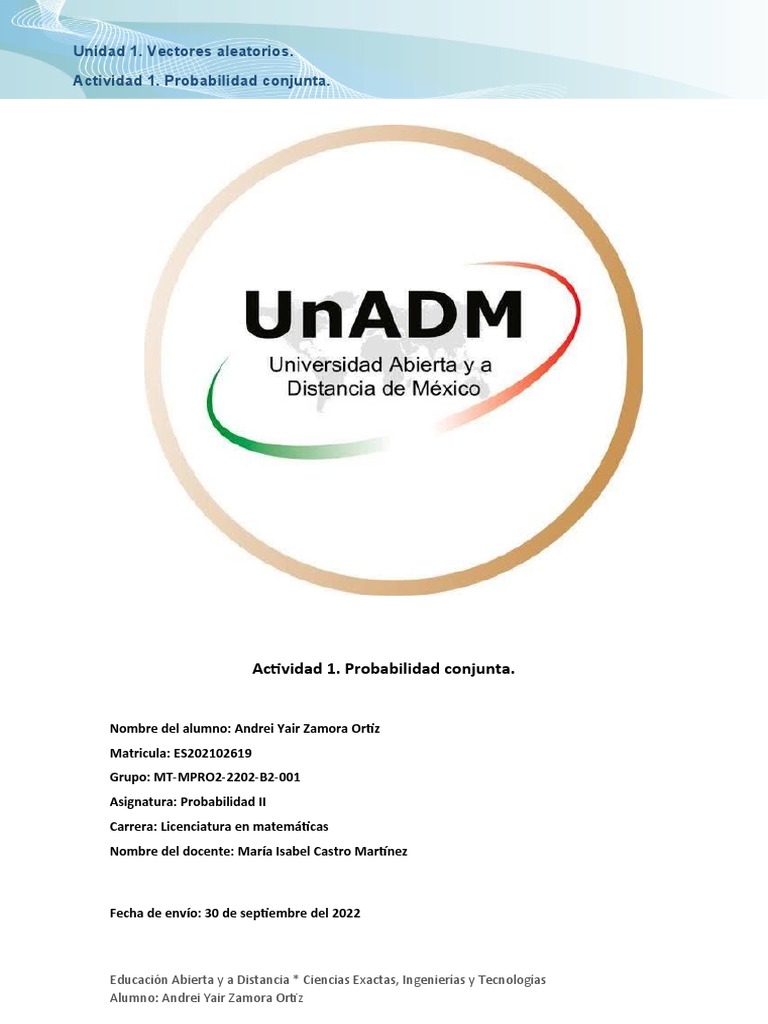 Mpro2 U1 A1 Anzo | PDF | Distribución de probabilidad | Función ...