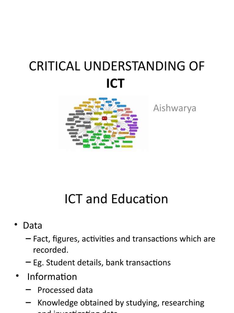 Critical Understanding of ICT in Education | PDF | Social Science | Art