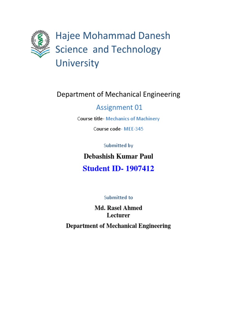 Hajee Mohammad Danesh Science and Technology University: Department of ...