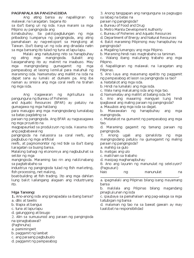 Pagpapala Sa Pangingisda | PDF