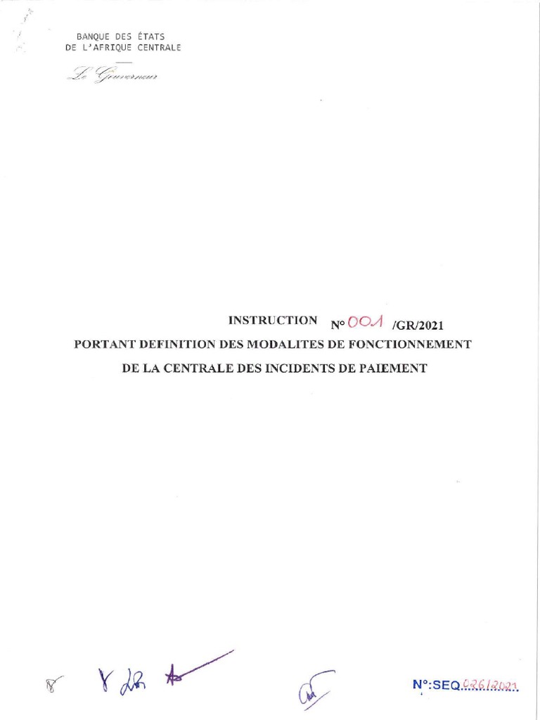 Instruction N°001 GR 2021 Sur La CIP - 4 Compressé | PDF