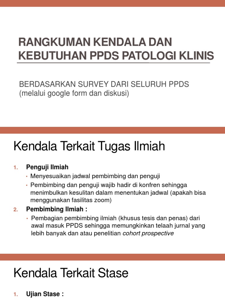 Rangkuman Kendala PPDS-Rakerdik 2022 | PDF