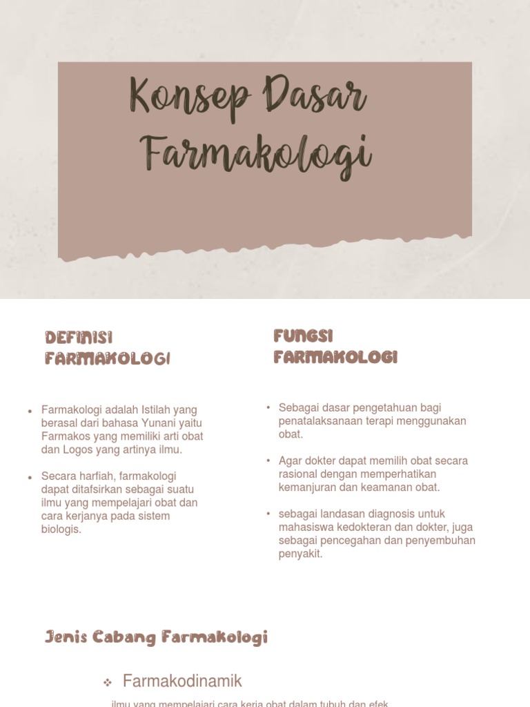 Konsep Dasar Farmakologi | PDF