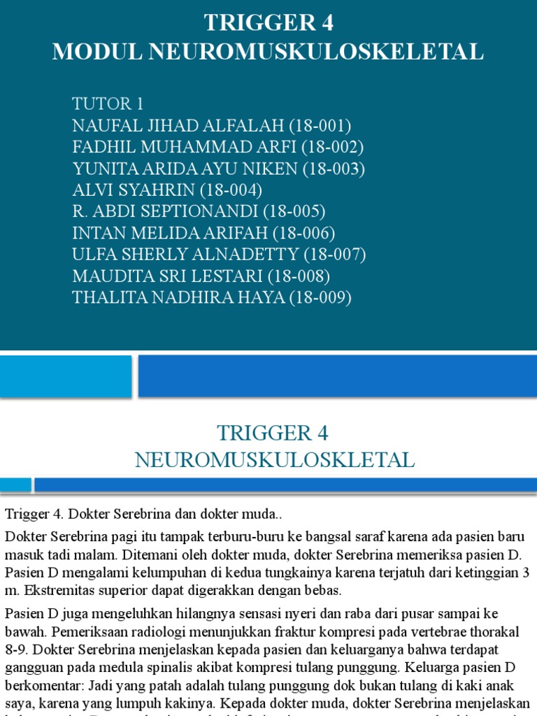 Neuromuskuloskeletal: Kasus Paraplegi D | PDF | Ilmu Sosial | Sains ...