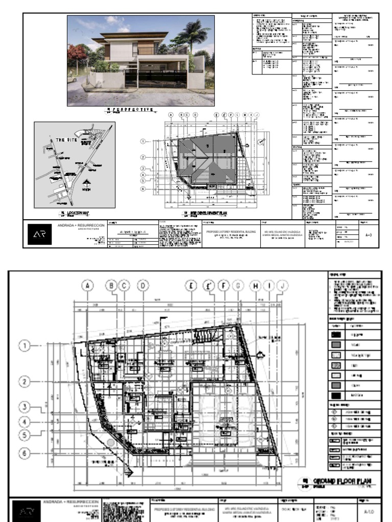 Proposed Plans for a Two-Story Residential Building for the Valenzuela ...