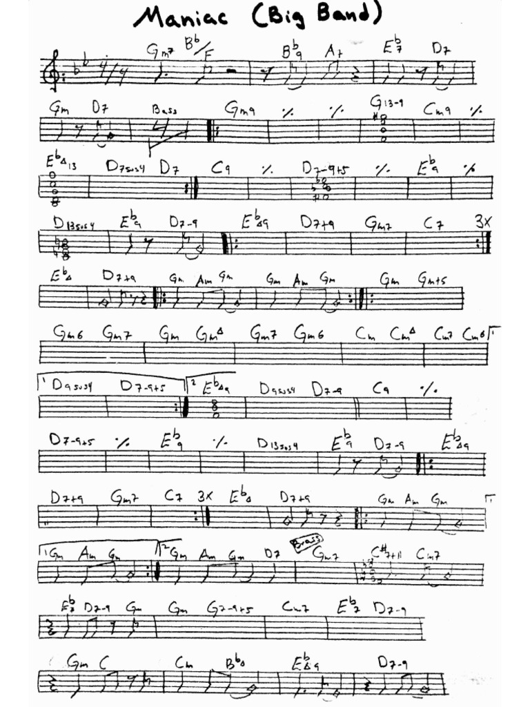 Maniac (Big Band) | PDF