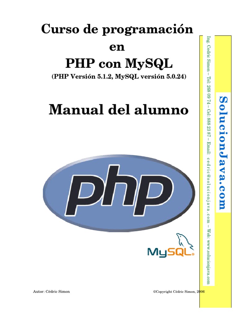 Manual de Programacion Con PHP y MySQL | PDF | Servidor web | Internet y web