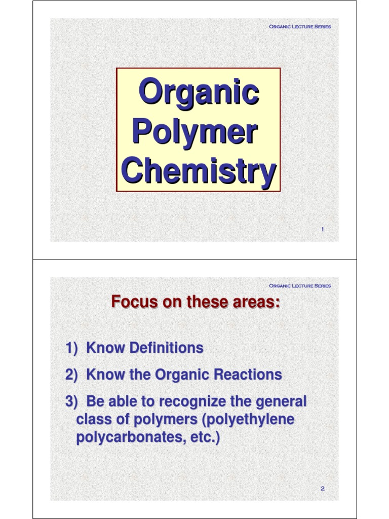 Organic Polymer Chemistry | PDF | Polymers | Polyurethane