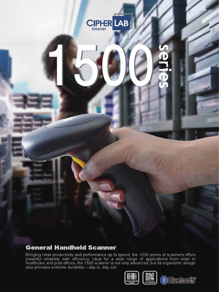 CipherLab 1500 Barcode Scanner EN Brochure | PDF | Image Scanner | Barcode