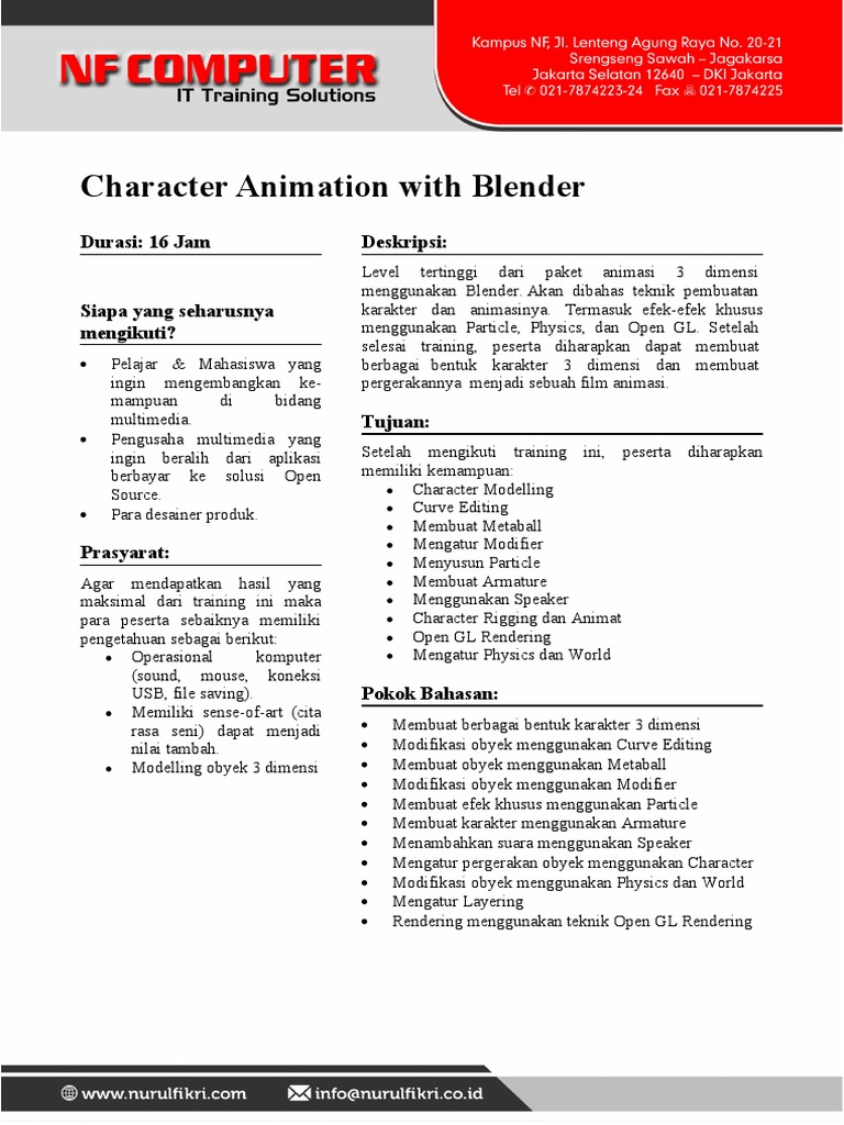 Character Animation With Blender | PDF