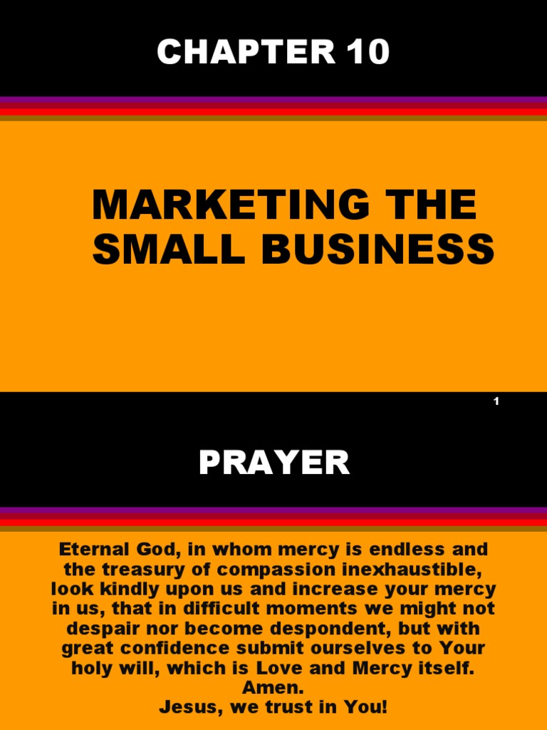 Chapter 10 Marketing The Small Business | PDF | Marketing | Forecasting