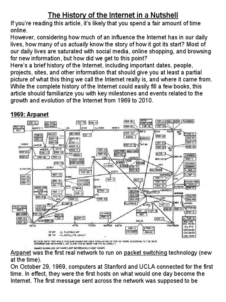 The History of Internet | PDF | Internet | World Wide Web