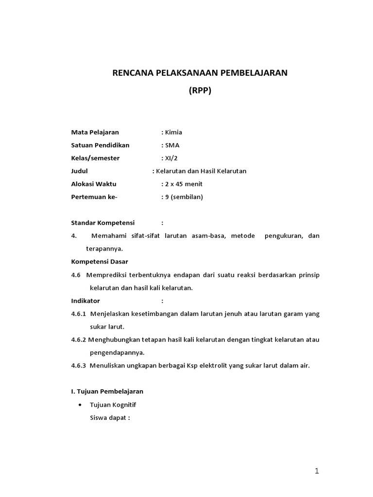 Kelarutan dan Ksp dalam Larutan Jenuh | PDF