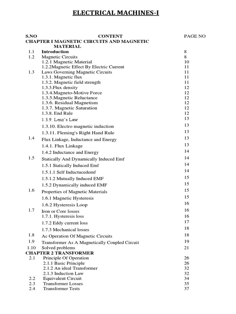 EM-I Book | PDF | Transformer | Electromagnetic Induction