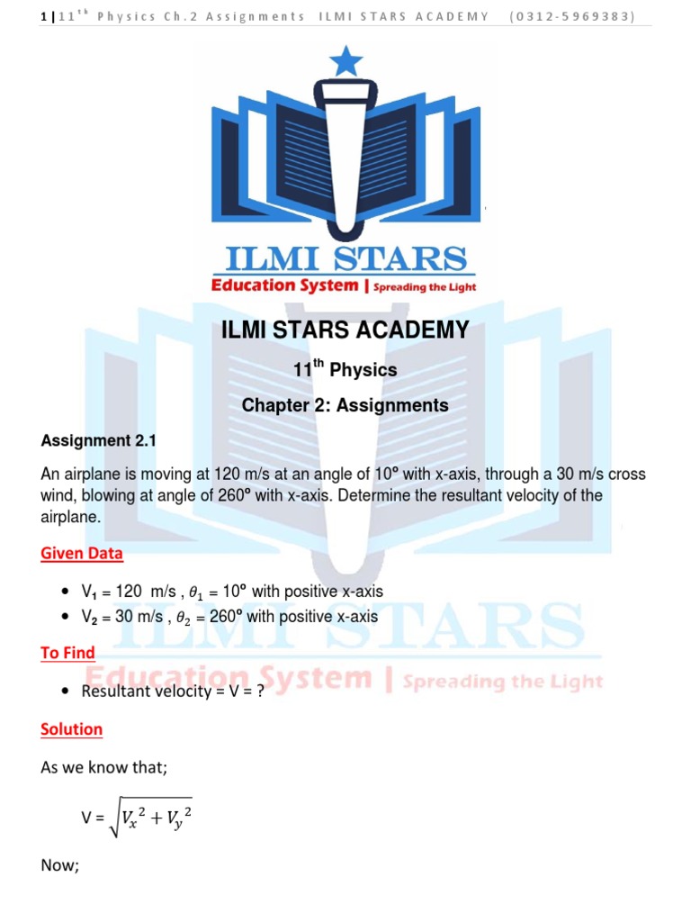 11th Physics ch.2 Assignments | PDF | Force | Weight