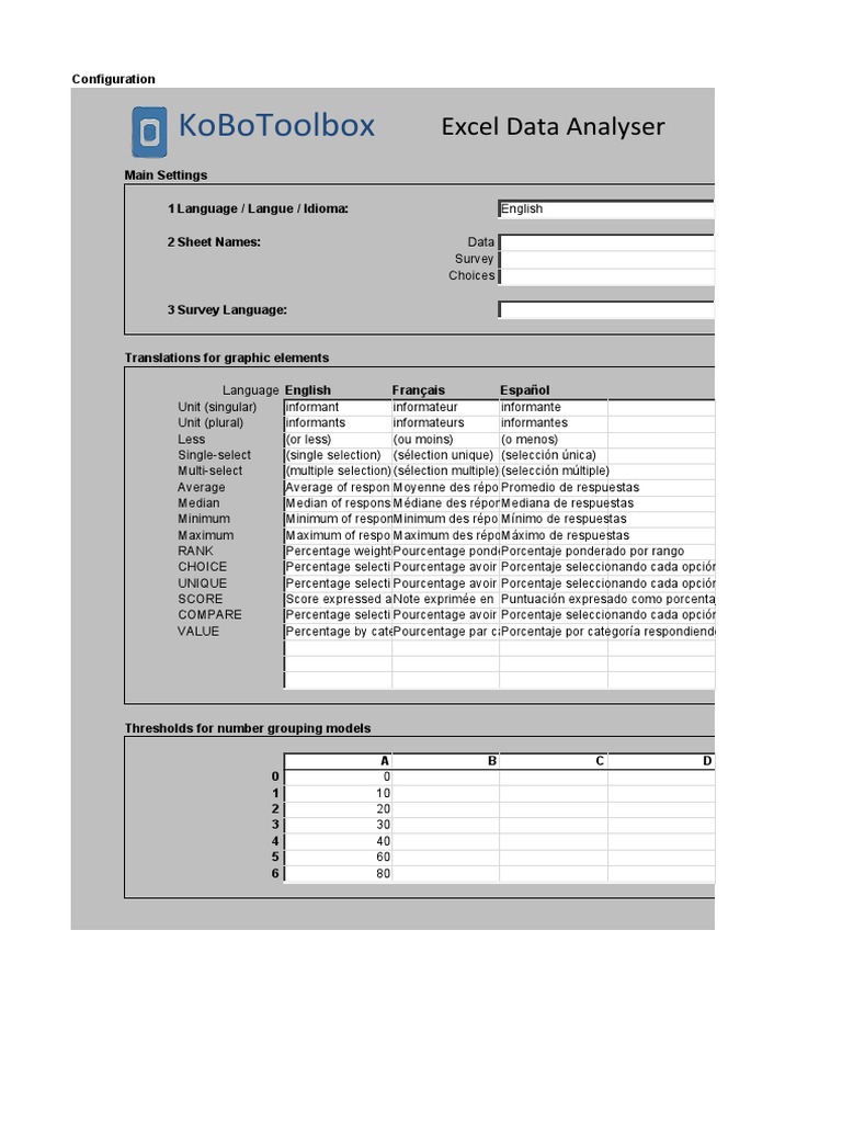 KoBoToolbox Excel Data Configuration | PDF