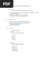 Lesson Plan in Math 5 Using 5E | PDF | Subtraction | Behavior Modification