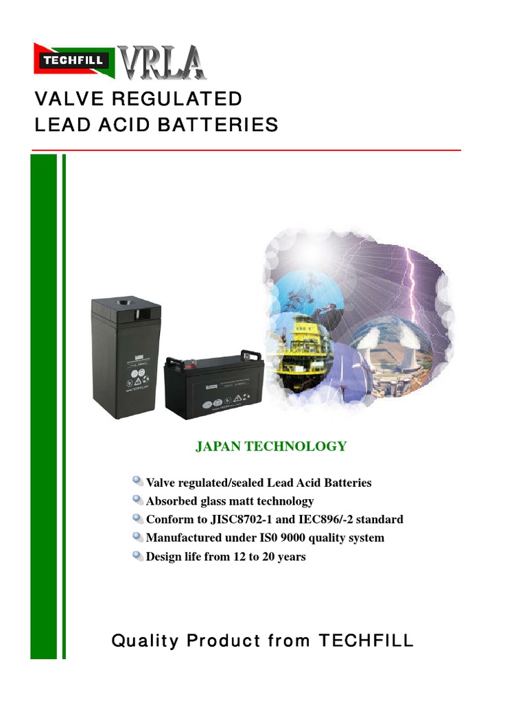 Techfill VRLA Lead Acid Batteries | PDF