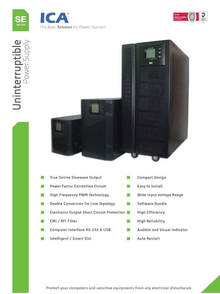 Ups Ica Se New Series Brochure | PDF