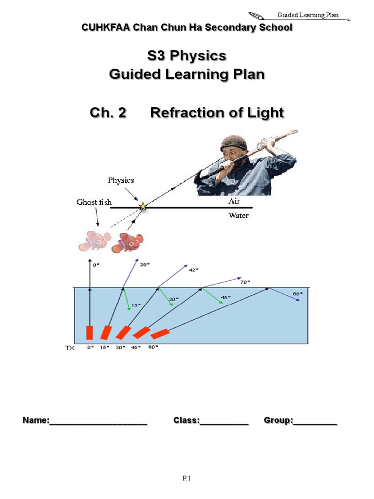 2021 Ch2 Refraction | PDF | Refraction | Refractive Index