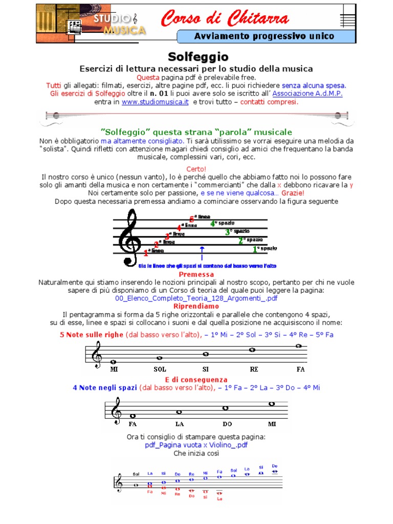 Guida Avviam Al Corso Di Solfeggio | PDF