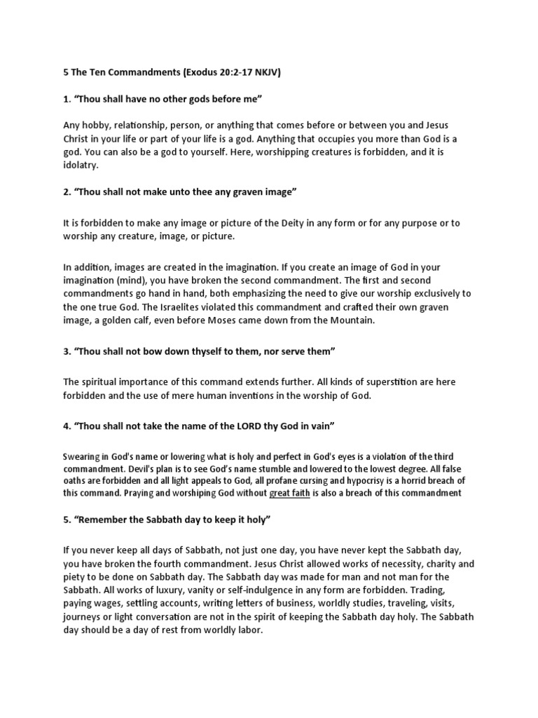 The Ten Commandments | PDF