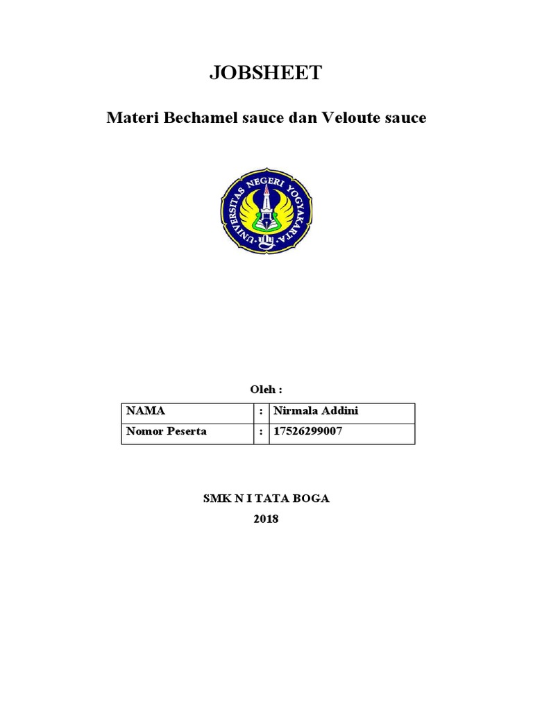 Jobsheet Sauce | PDF