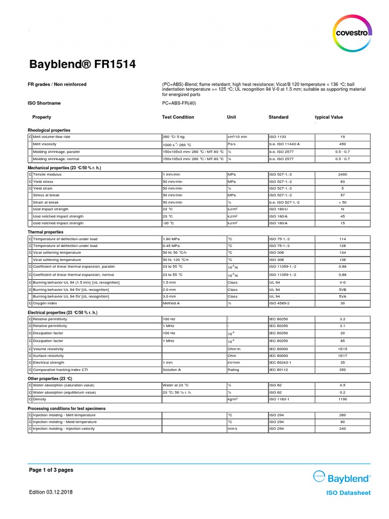 Bayblend FR1514 - en - 56967951 05122960 20070851 | PDF | Medical ...