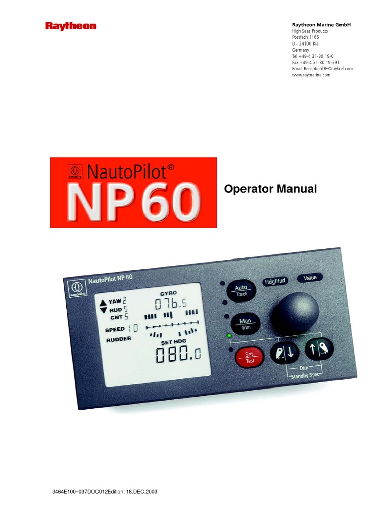 Autopilot - Operation - NP60 - Raytheon | PDF