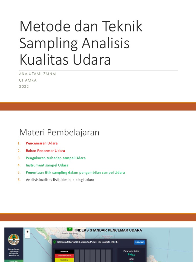 Metode Dan Teknik Kualitas Udara | PDF | Sains & Matematika | Komputer