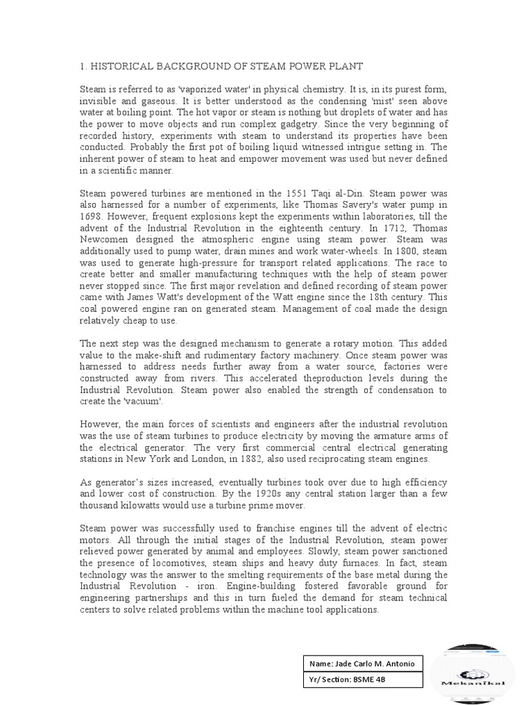 Steam Power History | PDF | Steam Engine | Steam