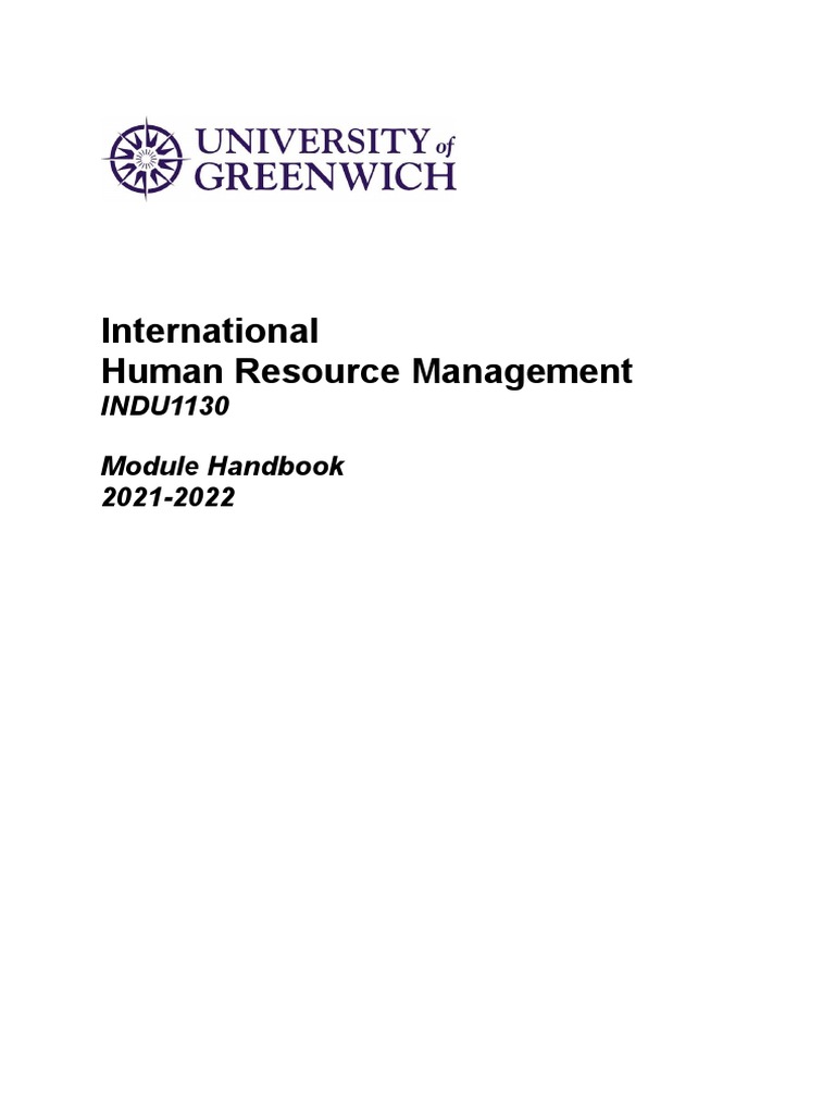 International HRM Handbook 2021-22 v3 | PDF | Human Resource Management ...