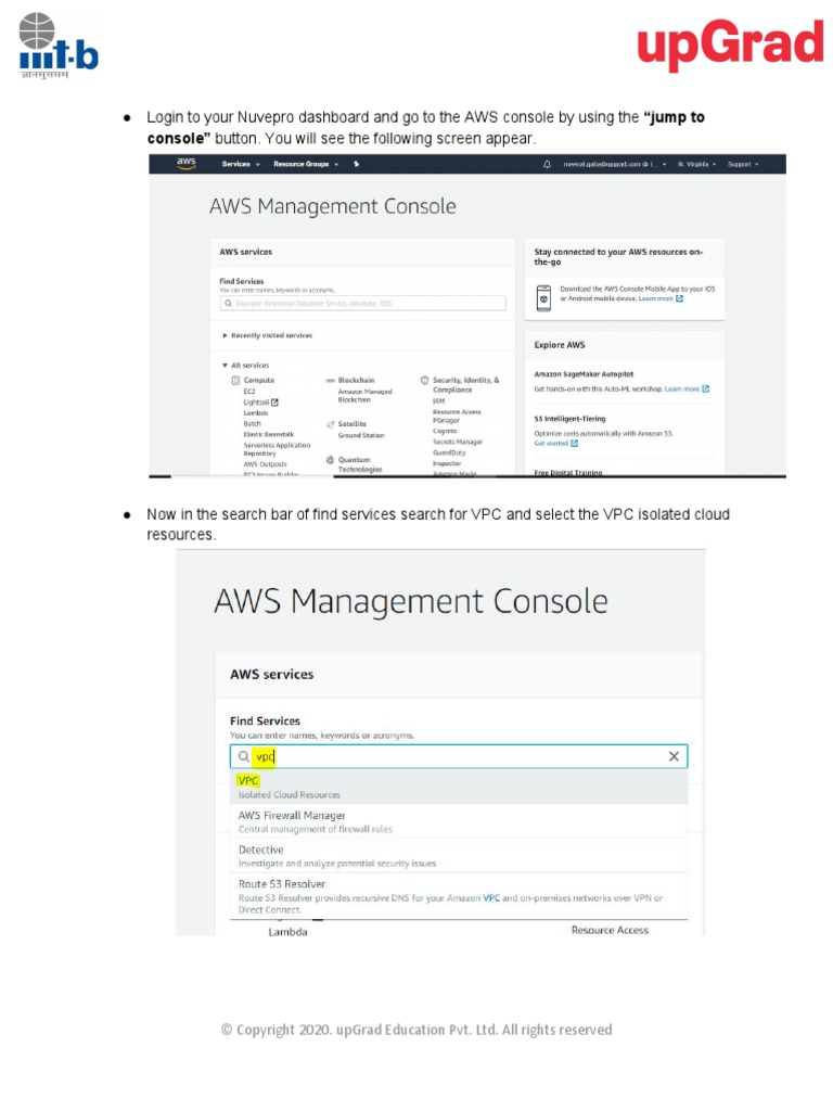 AWS Console Interface | PDF