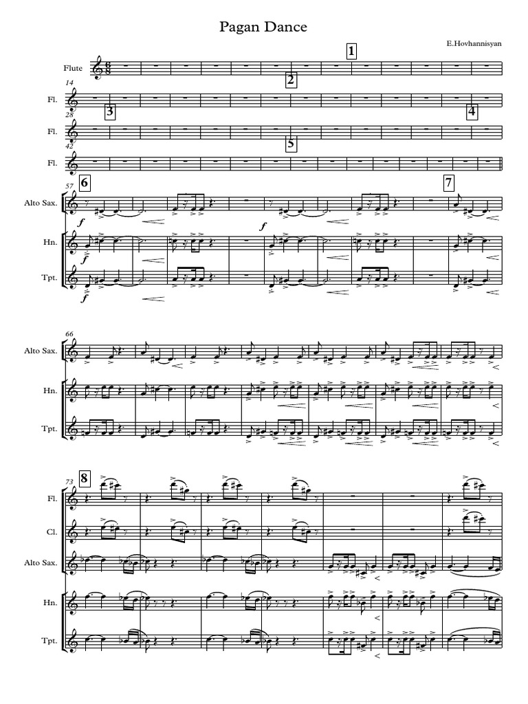 Pagan Dance Wind Full Score | PDF