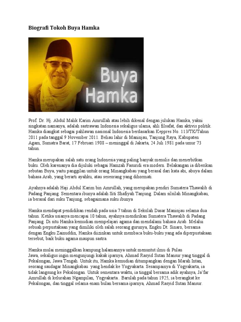 Biografi Tokoh Buya | PDF