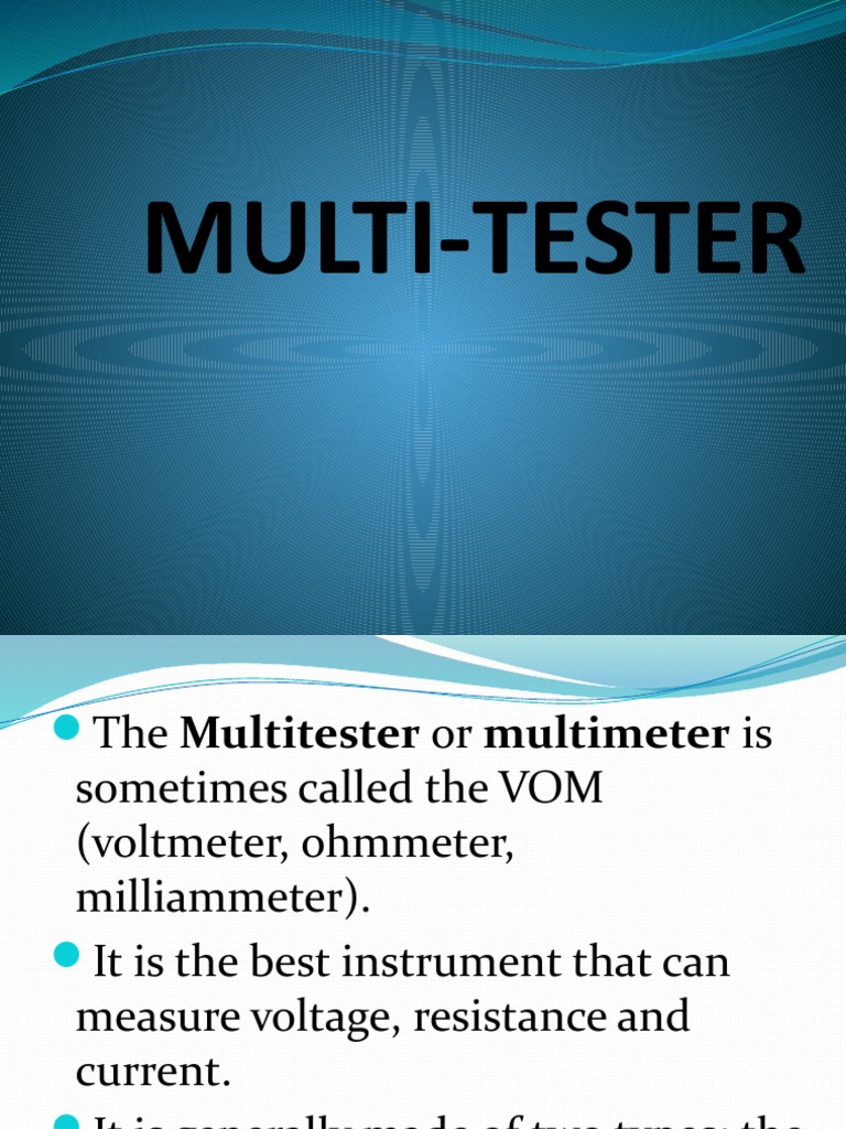 Multi Tester | PDF