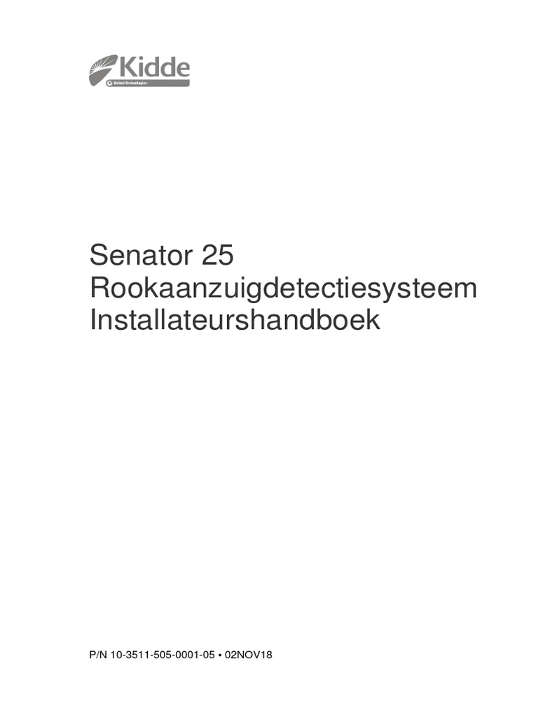 10-3511-505-0001-05 Senator 25 Installers Handbook NL (Kidde) | PDF