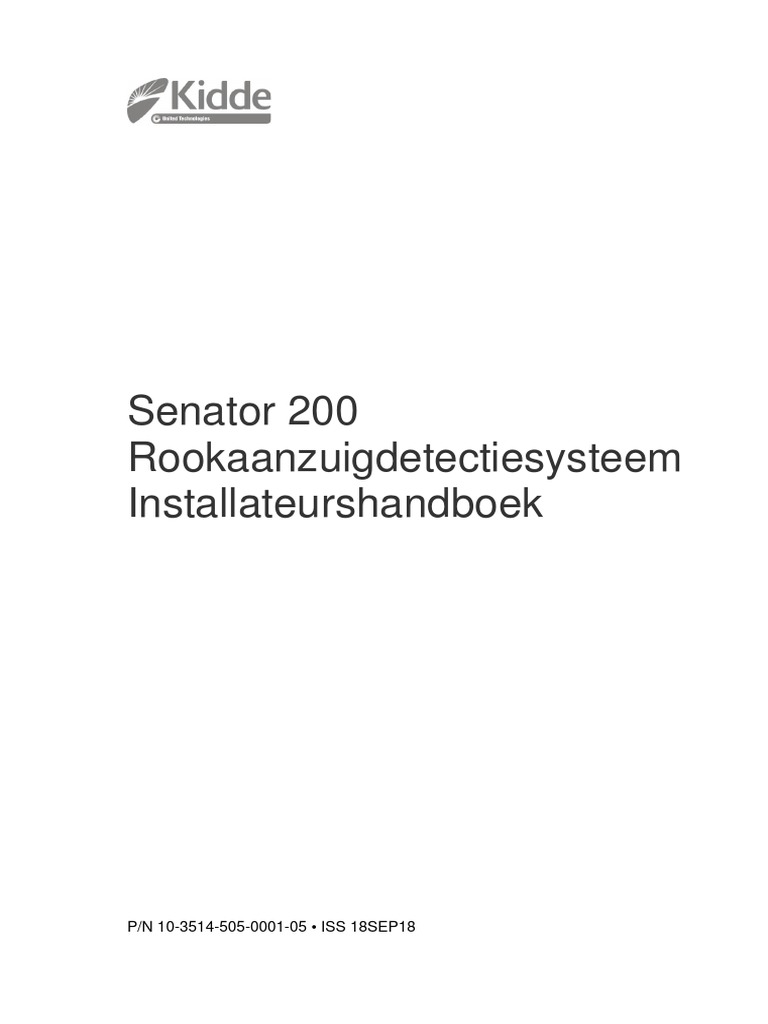 10-3514-505-0001-05 Senator 200 Installers Handbook NL (Kidde) | PDF
